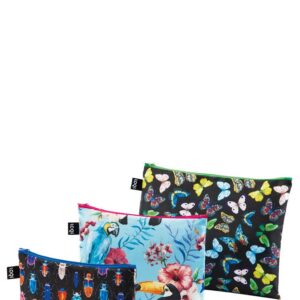 LOQI WILD Insects, Bird, Butterflies Zip Pockets