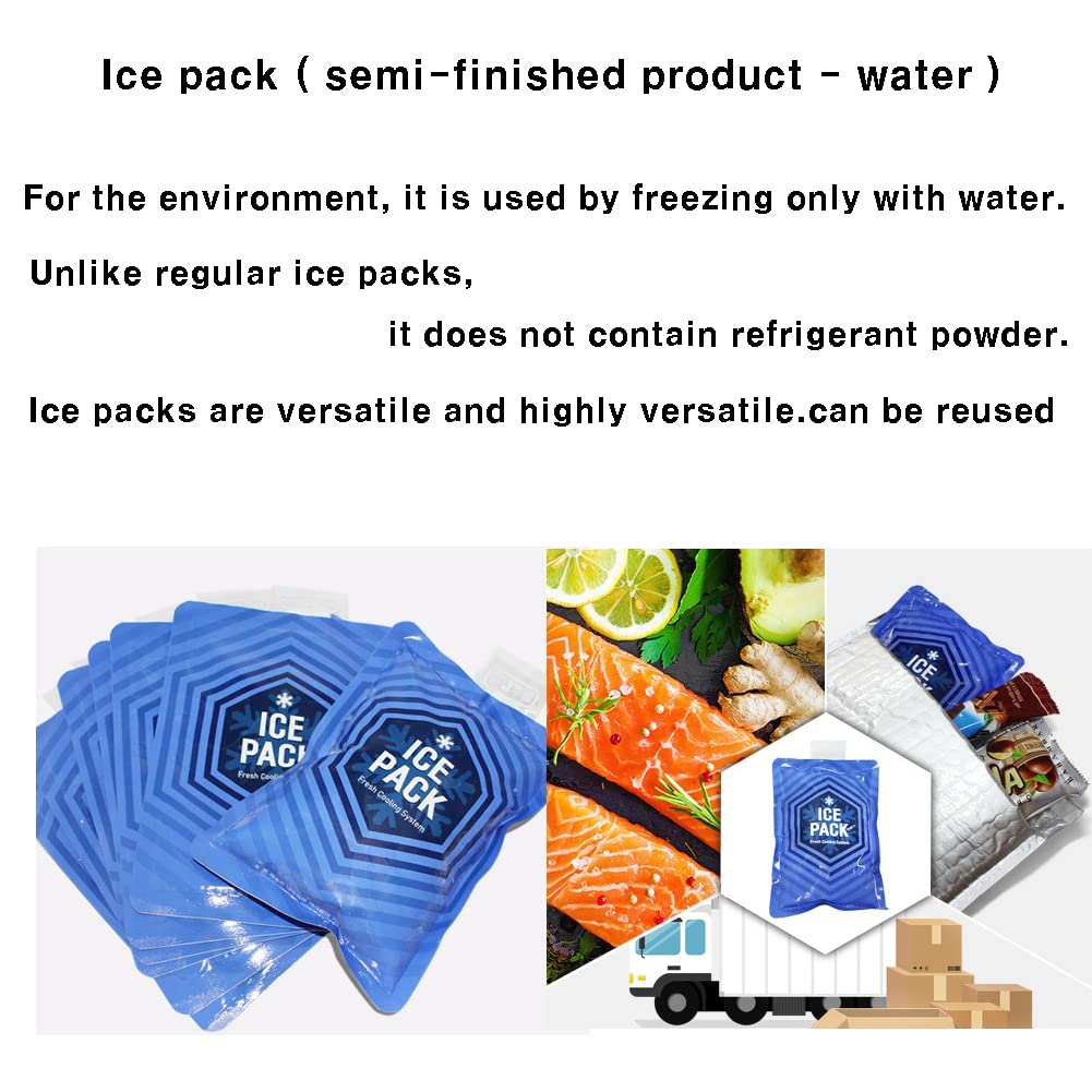 Insulated Easy Zip Lock Resealable Aluminum Bag with ice pack Lunch Bag Sandwich Bag Hot & Cold Pouch Reusable Thermal Picnic Bag With ice pack ( 5, 7 * 10 , ice pack 2 )