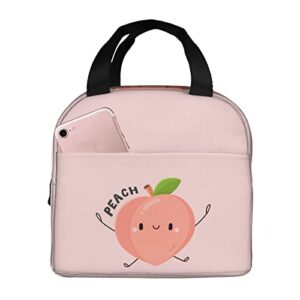 lunch bag cute fruits peach insulated lunch box back to school reusable bags meal portable container tote for boys girls travel work picnic boxes