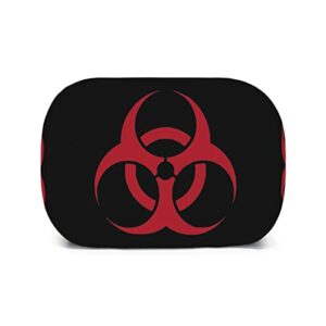 Vderxcok Red Symbol Biohazard Radioactive Insulated Lunch Box Portable Thermal Cooler Tote Bag with Front Pocket Reusable Leakproof Lunch Bags for Women Men Girls Adults Work Hiking Picnic Travel