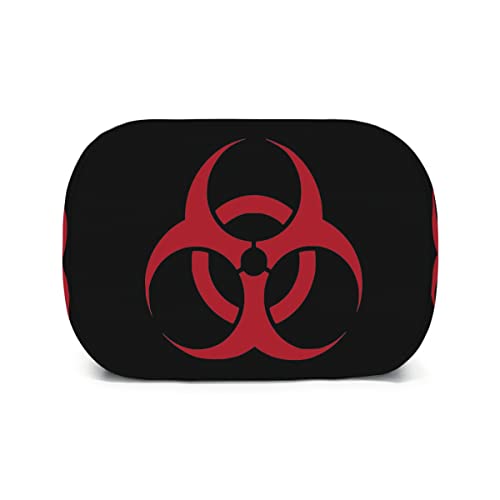 Vderxcok Red Symbol Biohazard Radioactive Insulated Lunch Box Portable Thermal Cooler Tote Bag with Front Pocket Reusable Leakproof Lunch Bags for Women Men Girls Adults Work Hiking Picnic Travel