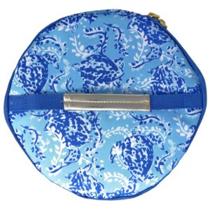 Lilly Pulitzer Blue Insulated Beach Cooler with Adjustable Strap, Turtley Awesome