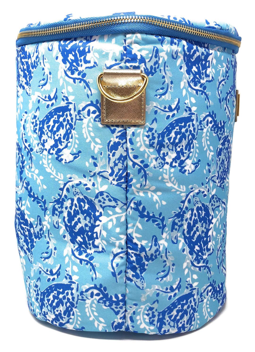 Lilly Pulitzer Blue Insulated Beach Cooler with Adjustable Strap, Turtley Awesome