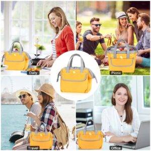 HUA ANGEL Insulated Cooler Lunch Bag - Large Waterproof Adult Lunch Tote Bag Soft Cooling Lunch Box Organizer for Office Work Picnic Beach