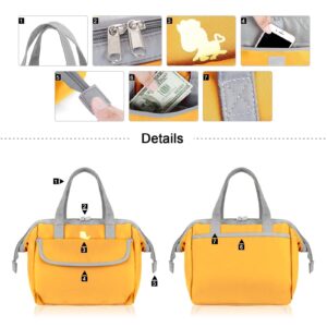 HUA ANGEL Insulated Cooler Lunch Bag - Large Waterproof Adult Lunch Tote Bag Soft Cooling Lunch Box Organizer for Office Work Picnic Beach