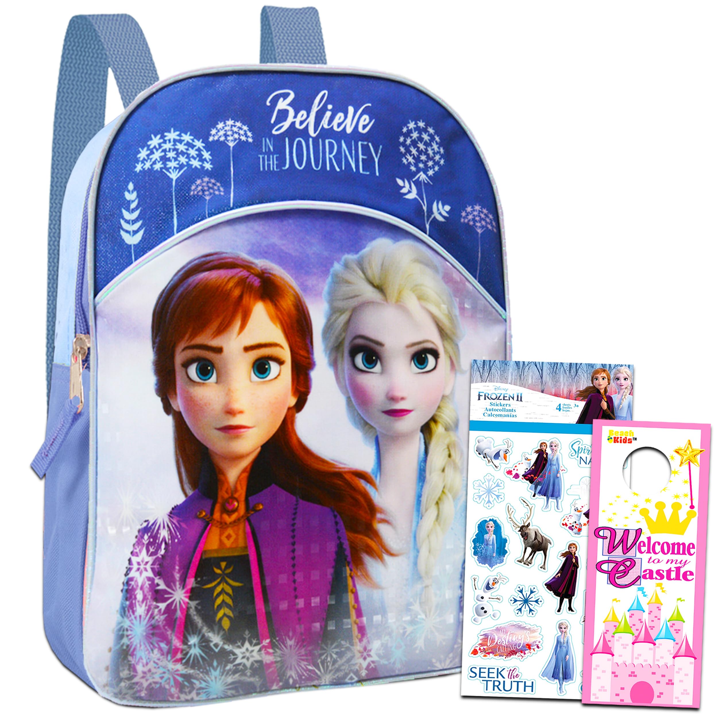 Disney Frozen Elsa Backpack ~ Deluxe 11" Frozen Mini Backpack, Frozen 2 Stickers