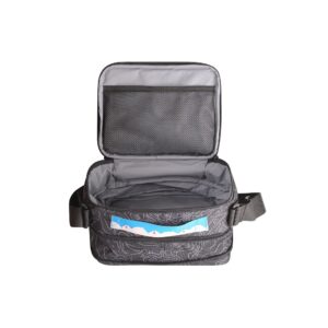 KAVU Passagrille Cooler Bag Insulated Crossbody Can Bag - Black Topo