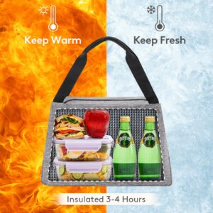 Lifewit 15L Collapsible Cooler Bag Black and 7L Insulated Lunch Bag Grey