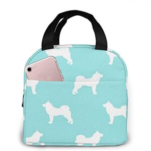 Lunch Bag Akita Dog - Akita Silhouette Lunch Box Insulated Bag Tote Bag For Men/Women Work Travel