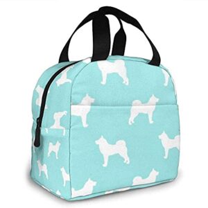 Lunch Bag Akita Dog - Akita Silhouette Lunch Box Insulated Bag Tote Bag For Men/Women Work Travel