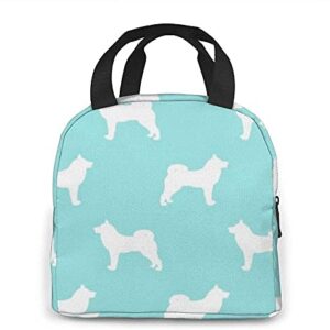 Lunch Bag Akita Dog - Akita Silhouette Lunch Box Insulated Bag Tote Bag For Men/Women Work Travel