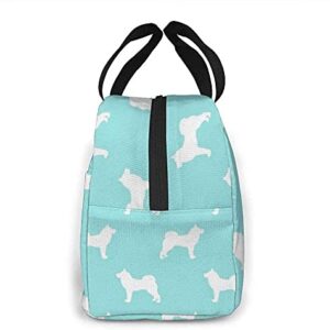 Lunch Bag Akita Dog - Akita Silhouette Lunch Box Insulated Bag Tote Bag For Men/Women Work Travel