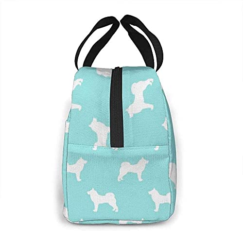 Lunch Bag Akita Dog - Akita Silhouette Lunch Box Insulated Bag Tote Bag For Men/Women Work Travel