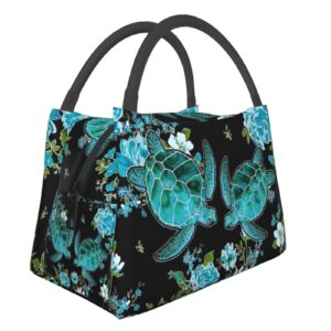 asyg sea turtles lunch box beach bag picnic bags tote insulated portable lunch bag container beach meal bag