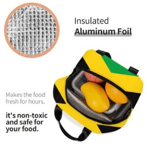 ZBRYNO Flag of Jamaica Handheld Aluminum Foil Padded Lunch Bag, Keep Your Food Cool or Warm for About 4 Hours