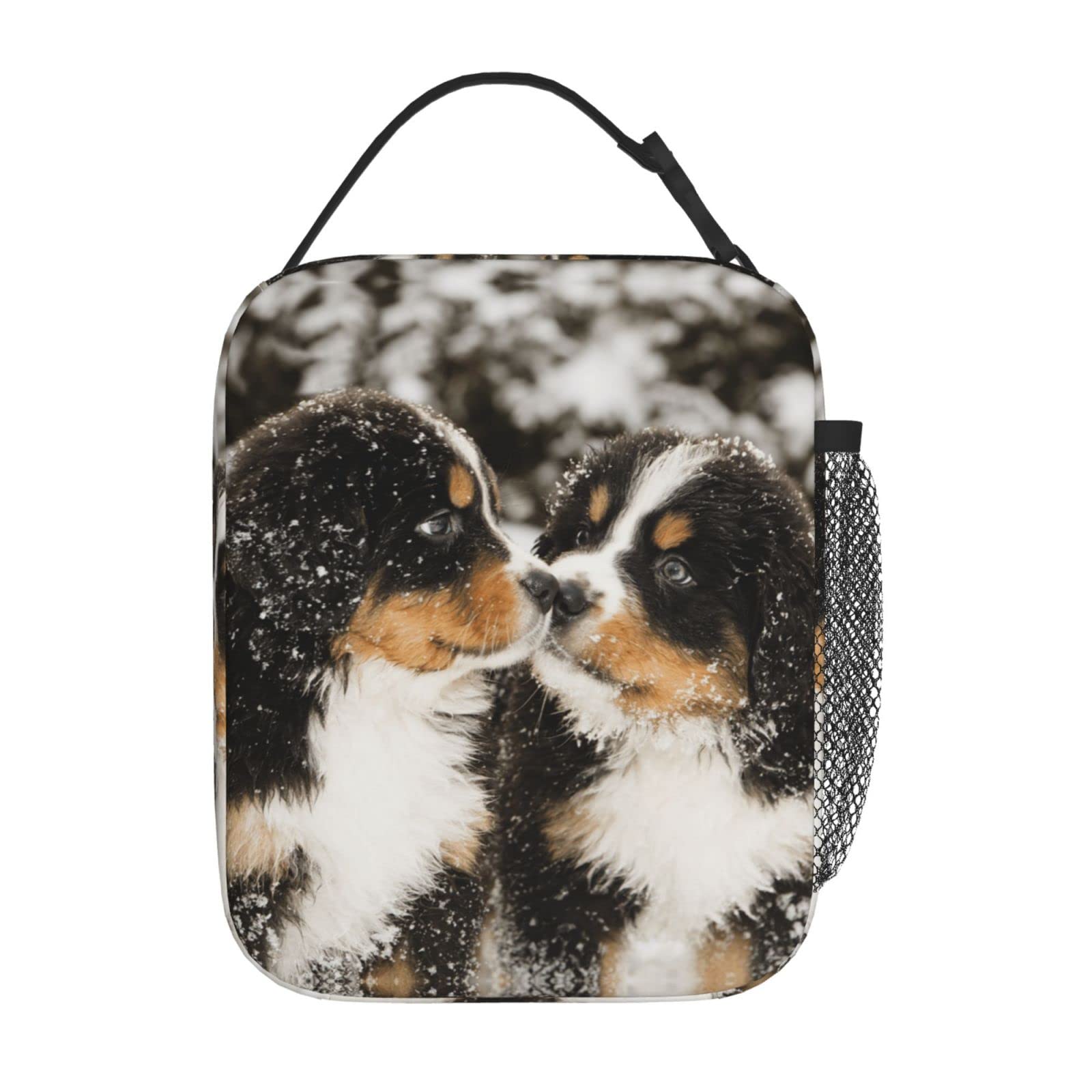 KAWOEEW Boys Lunch Box Kids,Bernese Mountain Dog Girls Insulated Lunch Bag Reusable Work Lunch Tote Box Bag for Women Men and Adults