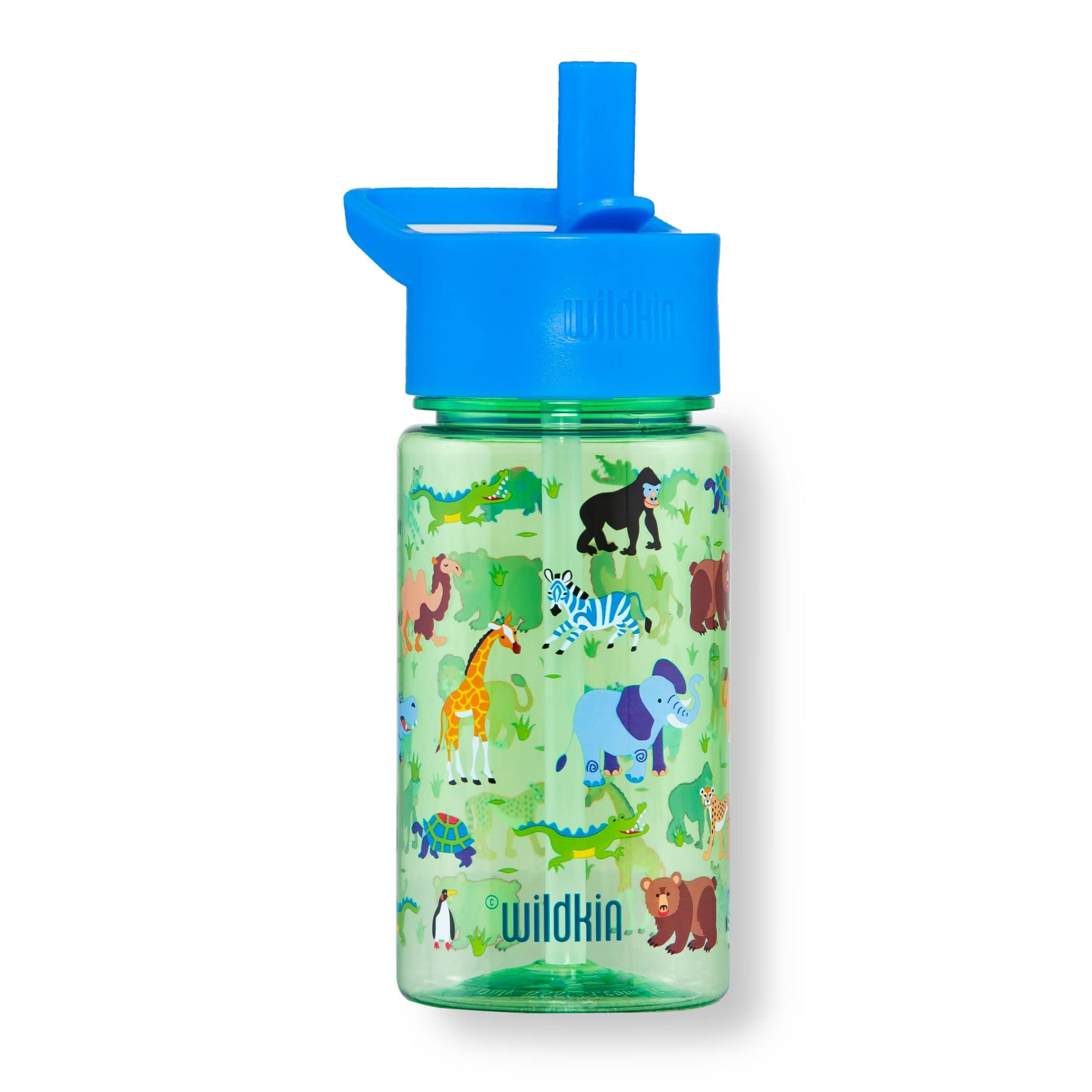 Wildkin 12 Inch Backpack and Lunch Box Bag Bundle with 16 Ounce Reusable Water Bottle (Wild Animals)