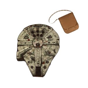 oniva bag picnic blanket, brown with millenium falcon design