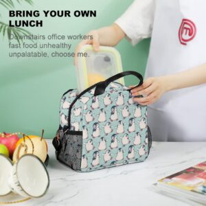 Cute Penguin Lunch Bag for Women Men, Portable Insulated Lunch Box, Lunch Tote Bag for Work Outdoor