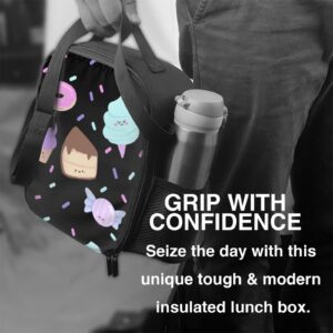 Yishuang Personalized Lunch Bag Custom Design Your Own Picture Text Logo Meal Box Oxford Cloth Dust-proof Insulated Lunch Tote for Office Men Women Outdoor Travel