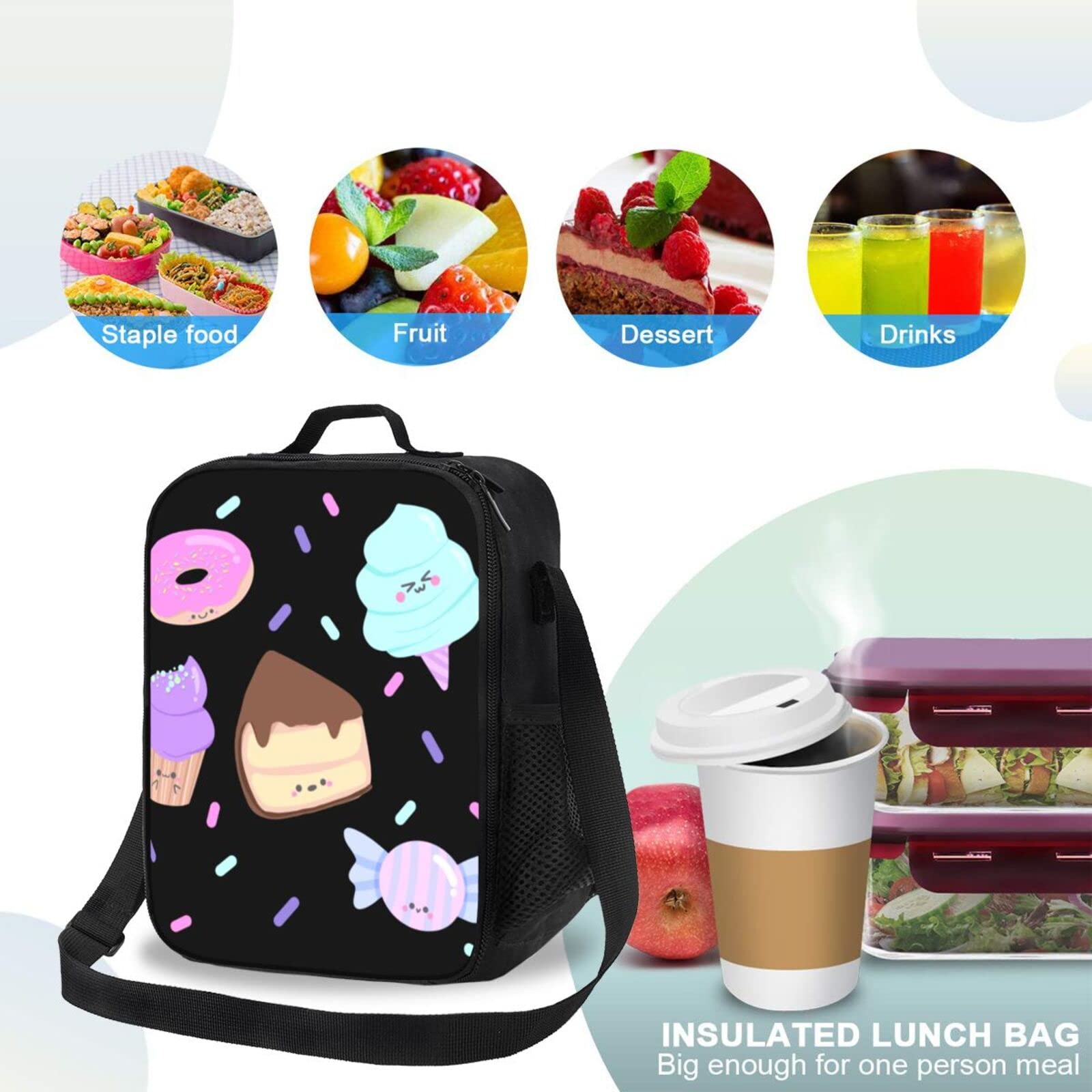 Yishuang Personalized Lunch Bag Custom Design Your Own Picture Text Logo Meal Box Oxford Cloth Dust-proof Insulated Lunch Tote for Office Men Women Outdoor Travel