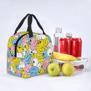 Echoserein Duck Lunch Bag Cute Insulated Lunch Box Reusable Lunchbox Waterproof Portable Lunch Tote For Women Men Girls Boys