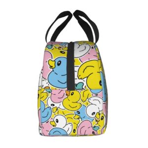 Echoserein Duck Lunch Bag Cute Insulated Lunch Box Reusable Lunchbox Waterproof Portable Lunch Tote For Women Men Girls Boys