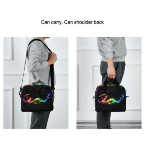 Fire Rainbow Dragon Lunch Bag Insulated Lunch Box for Women Men Tote Bag with Detachable Shoulder Strap for Office School Picnic Hiking