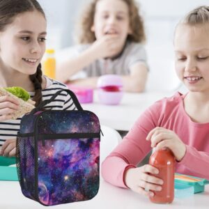 PrelerDIY Galaxies Lunch Box - Insulated Lunch Bags for Women/Men/Girls/Boys Detachable Handle Lunchbox Meal Tote Bag