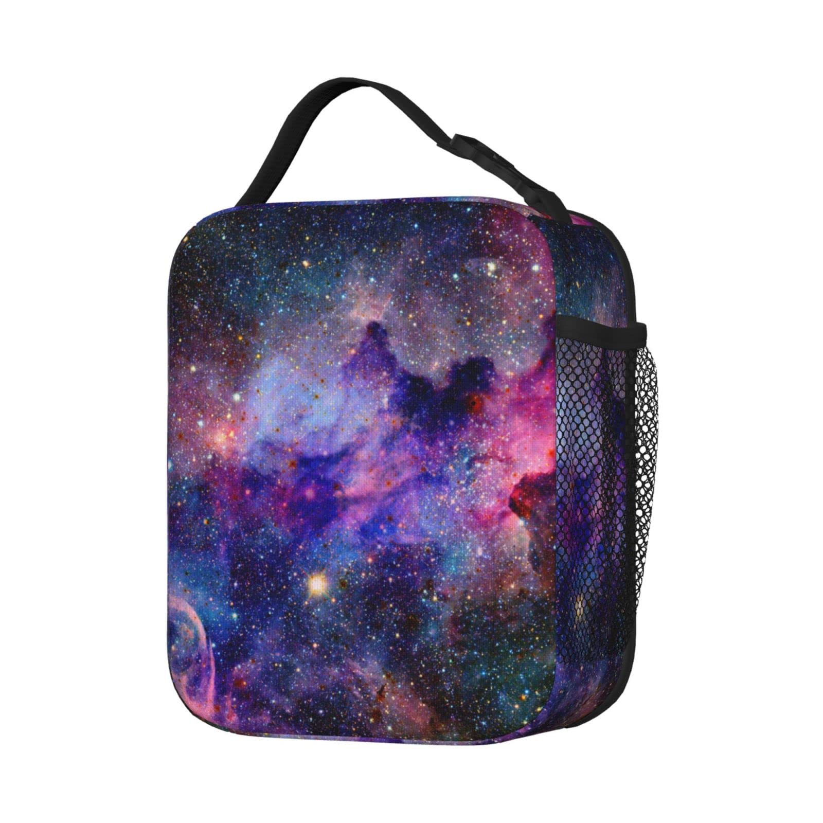 PrelerDIY Galaxies Lunch Box - Insulated Lunch Bags for Women/Men/Girls/Boys Detachable Handle Lunchbox Meal Tote Bag