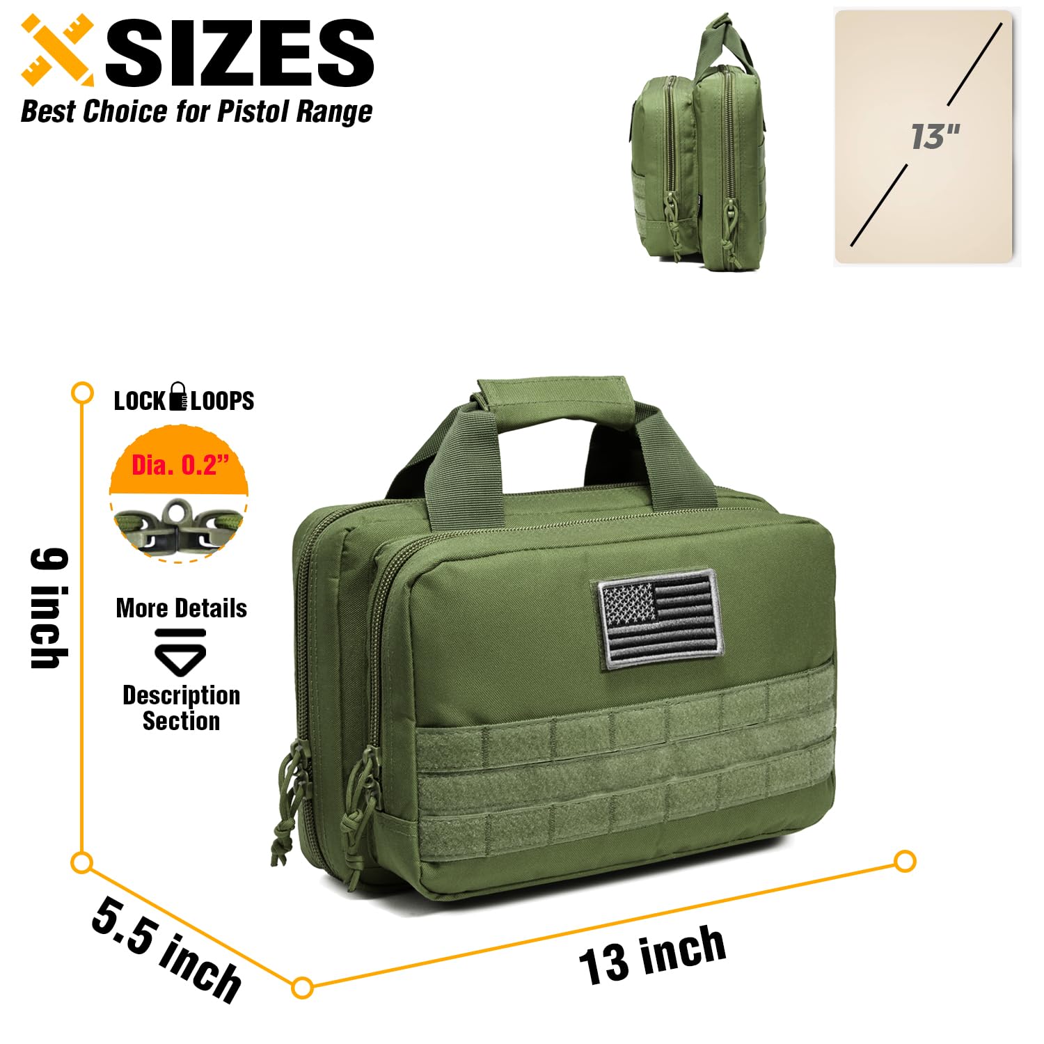 DBTAC Range Bag XS + DBTAC Tactical Lunch Bag with Soft Liners (OD Green)