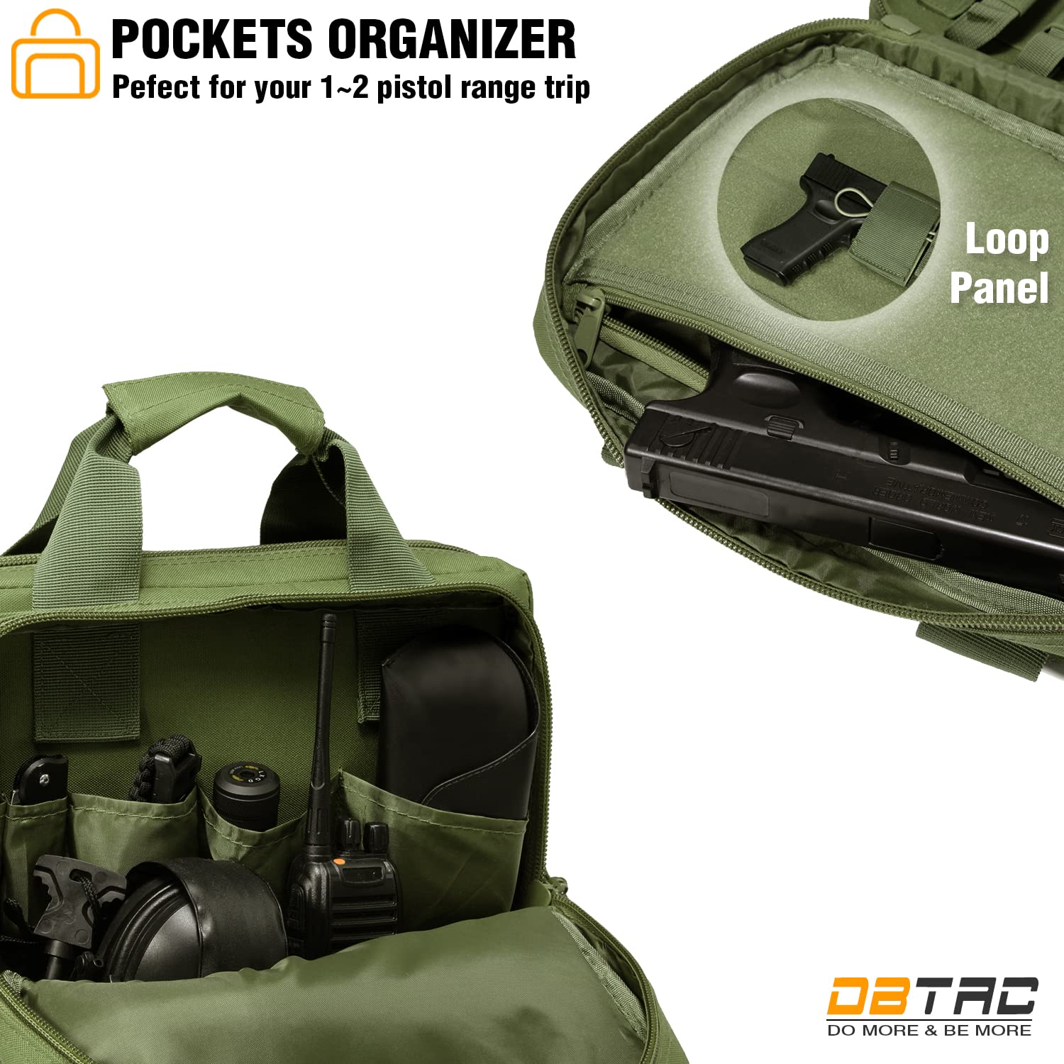 DBTAC Range Bag XS + DBTAC Tactical Lunch Bag with Soft Liners (OD Green)