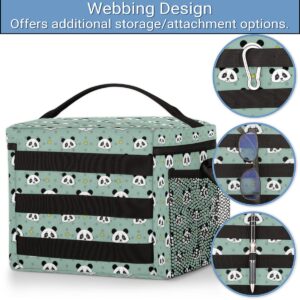 bisibuy Cute Panda Lunch Box for Men Women Insulated Loncheras Para Mujer Hombres Meal Prep Tote Bag for Adult Work, Camping, Picnic, Travel