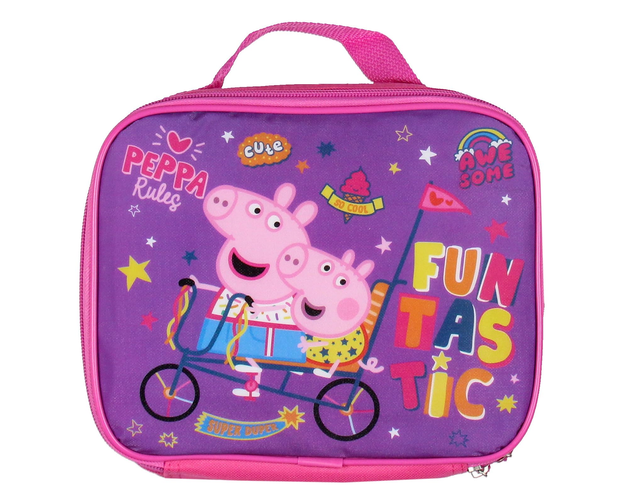 Peppa Pig School Travel Backpack Set For Girls With Detachable Insulated Lunch Box