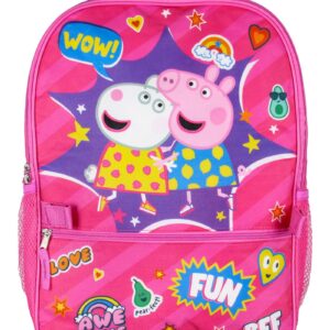 Peppa Pig School Travel Backpack Set For Girls With Detachable Insulated Lunch Box