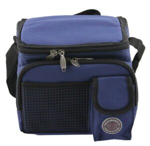 transworld durable deluxe insulated lunch cooler bag (many colors and size available) (9" x 7" x 8", navy)