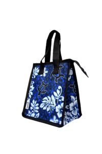 hawaii spirit insulated tote - small (honu lauhala - navy)