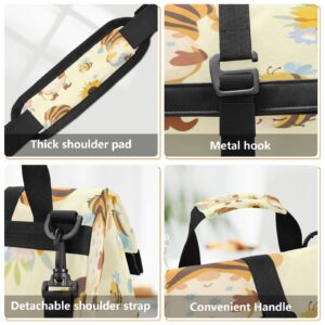 panksolu Sunflowers Bees Gnomes Lunch Bags for Women Insulated Leakproof Lunch Box Reusable Cooler Tote Bag with Adjustable Shoulder Strap for Work School Picnic