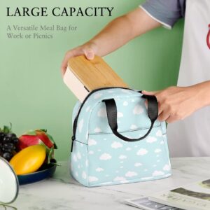 Clouds Lunch Bag for Women Men, Insulated Meal Bag, Lunch Tote Bag for Work Outdoor