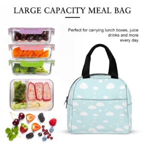 Clouds Lunch Bag for Women Men, Insulated Meal Bag, Lunch Tote Bag for Work Outdoor