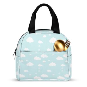 Clouds Lunch Bag for Women Men, Insulated Meal Bag, Lunch Tote Bag for Work Outdoor