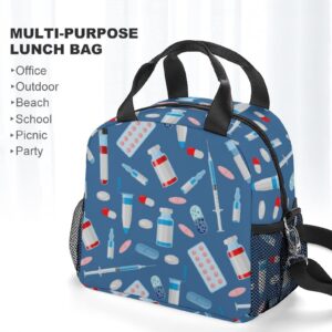 Nurse Lunch Bag for Women Men, Portable Insulated Lunch Box, Lunch Tote Bag for Work Outdoor