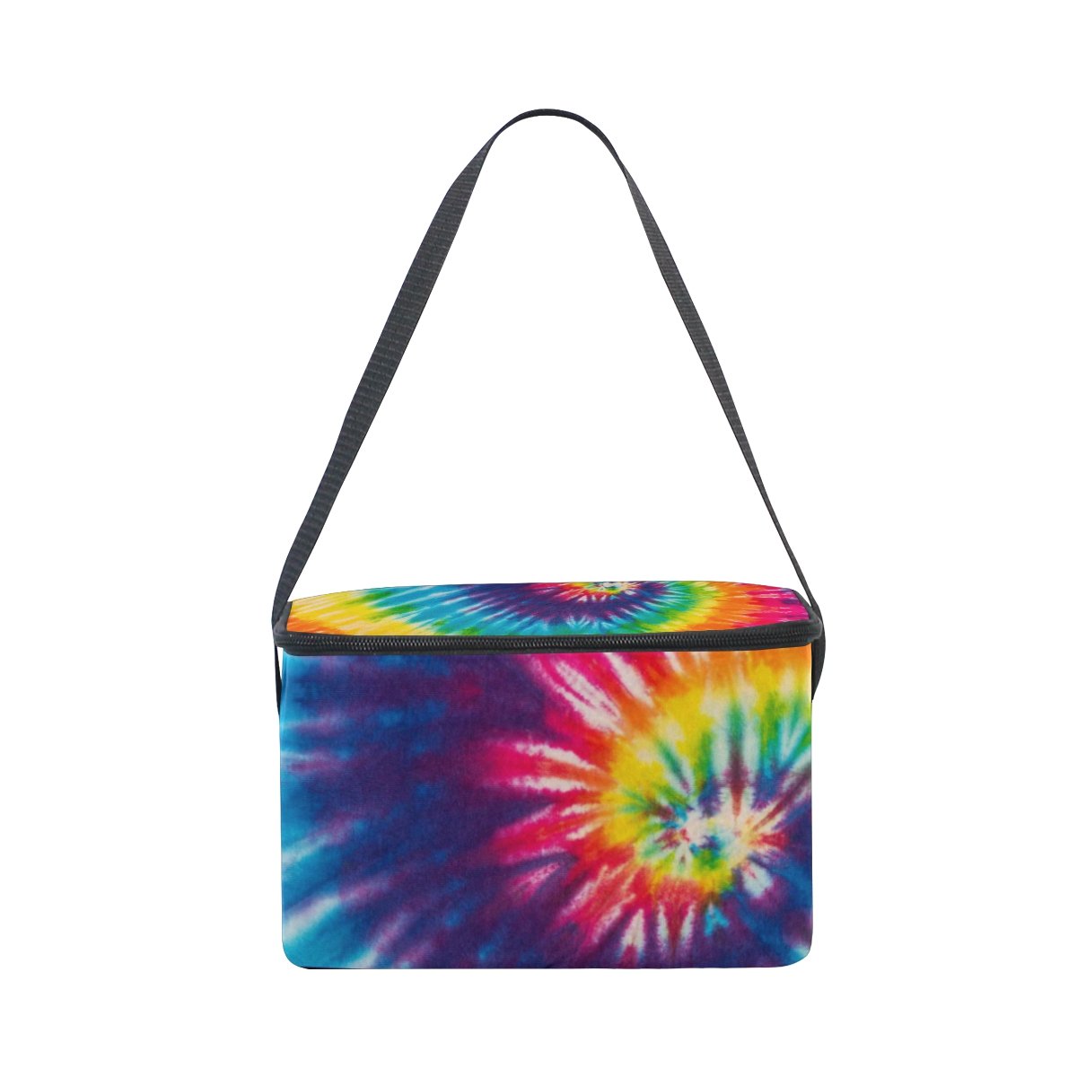 Use4 Swirl Tie Dye Colorful Insulated Lunch Bag Tote Bag Cooler Lunchbox for Picnic School Women Men Kids