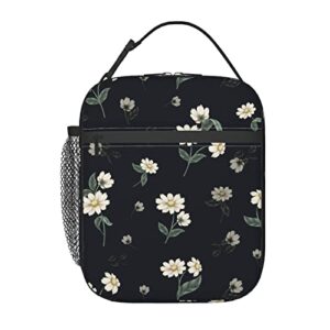 Lizinna Rportable Lunch Bag For Women/Men Insulated,Floral With Ditsy Flowers,Insulatedreusable Lunch Box For Office Work School Picnic Beach,Leakproof Cooler Tote Bag