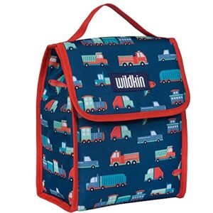 Wildkin Kids Insulated Lunch Bag, Umbrella with Size 1 Rainboots Bundle for All Seasons (Transportation)