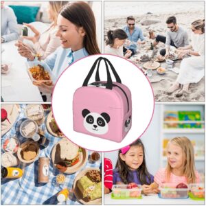 Funny Panda Lunch Box Travel Bag Picnic Bags Insulated Durable Shopping Bag Back To School Reusable Waterproof Bags For Man Woman Girls Boys