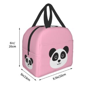 Funny Panda Lunch Box Travel Bag Picnic Bags Insulated Durable Shopping Bag Back To School Reusable Waterproof Bags For Man Woman Girls Boys