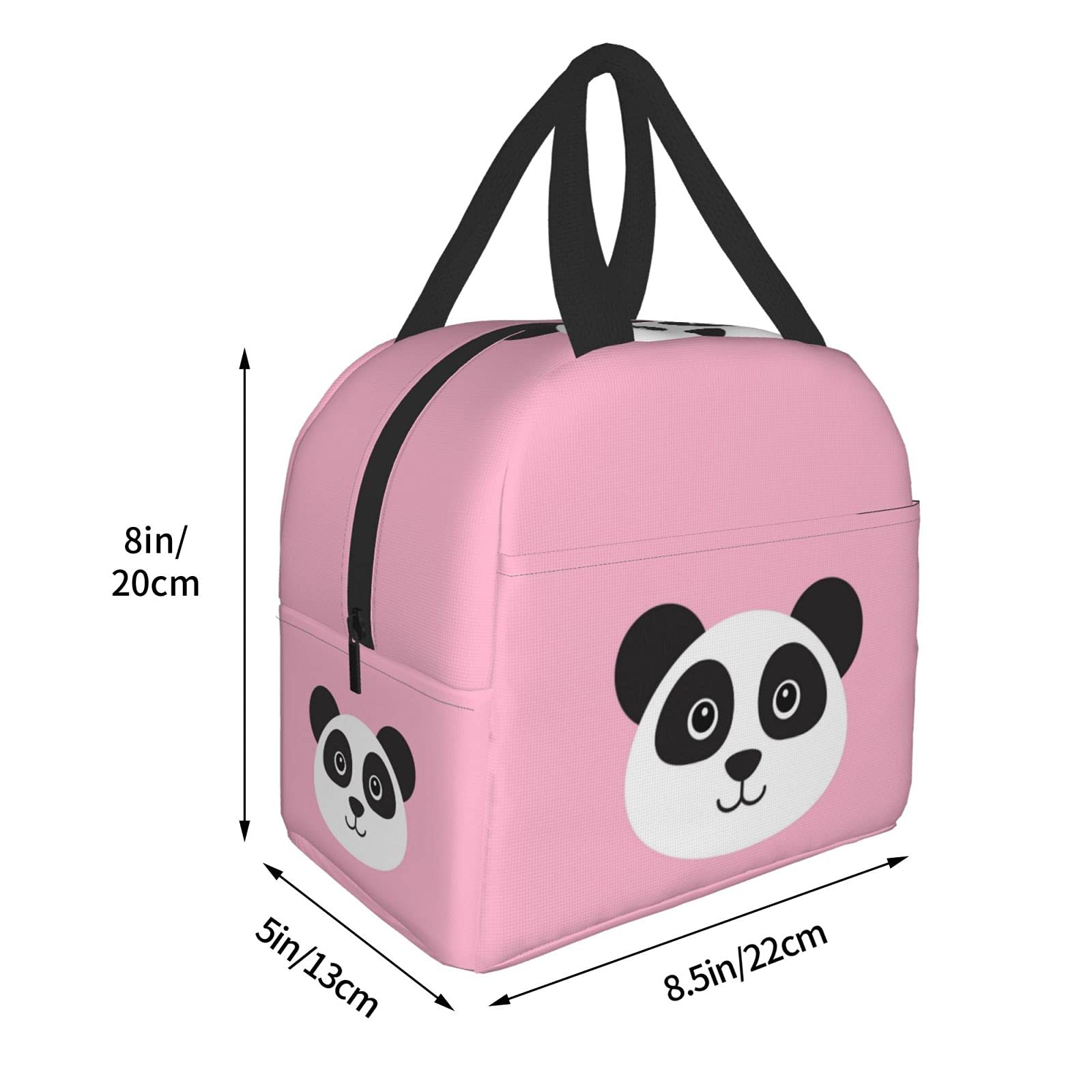 Funny Panda Lunch Box Travel Bag Picnic Bags Insulated Durable Shopping Bag Back To School Reusable Waterproof Bags For Man Woman Girls Boys