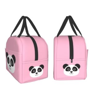 Funny Panda Lunch Box Travel Bag Picnic Bags Insulated Durable Shopping Bag Back To School Reusable Waterproof Bags For Man Woman Girls Boys