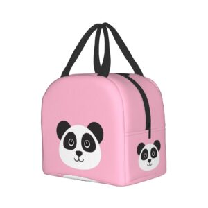 Funny Panda Lunch Box Travel Bag Picnic Bags Insulated Durable Shopping Bag Back To School Reusable Waterproof Bags For Man Woman Girls Boys